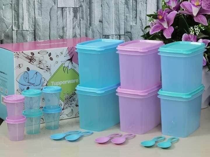 Tupperware Shelf saver with spoon/ Tupperware Ezy Store with Spoon ...