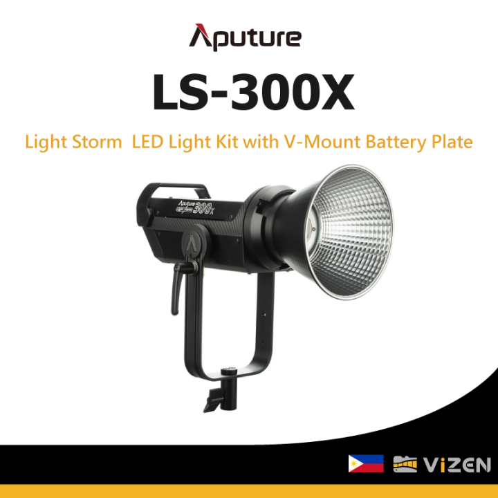 Aputure Light Storm LS-300X LED Light Kit with V-Mount Battery Plate ...
