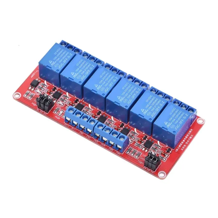 2PCS Relay Module with Optocoupler High/Low Level Trigger for Arduino (12V Relay 6 Channel ...