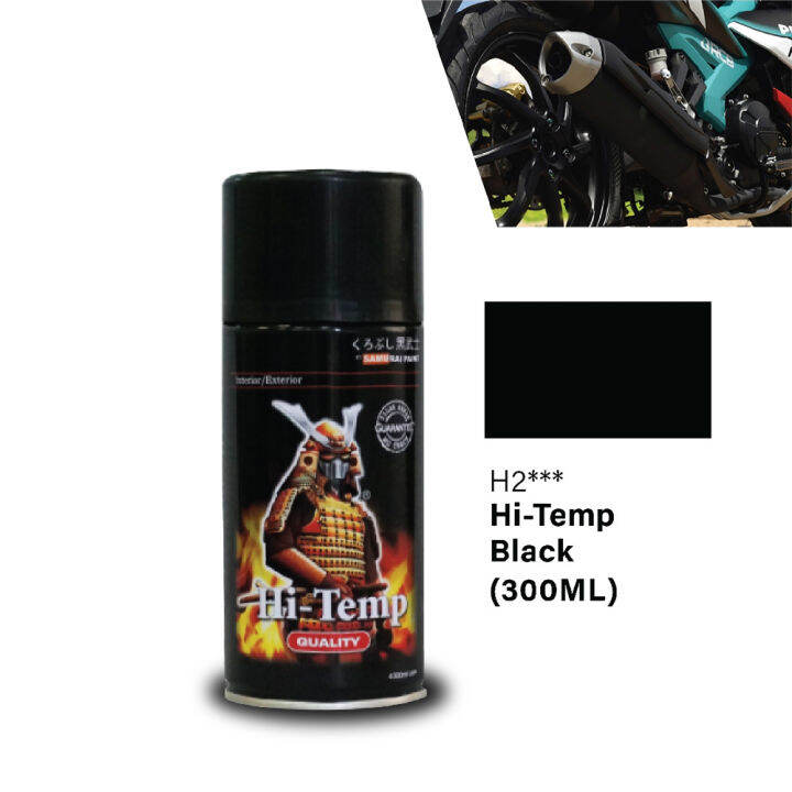 Samurai Spray Paint Hi Temp Spray Paint Black H1/H2 Spray Black/Silver Spray High Temp Hitam ...