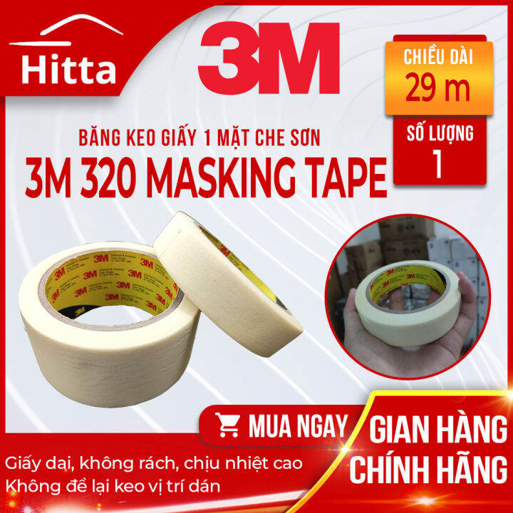 Băng keo giấy một mặt che sơn 3M 320 nhiều kích thước | Lazada.vn