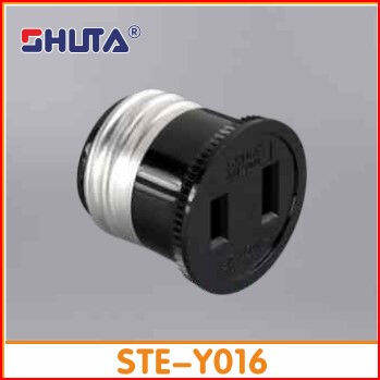Shuta Electrical Lamp holder to Outlet Adapter Black STE Y016 (3A-250V ...