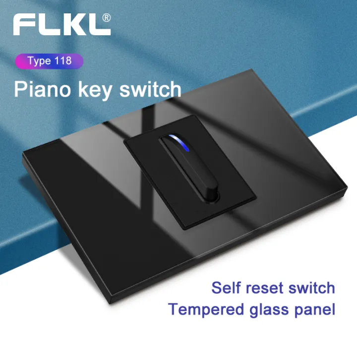FLKL modern piano Series 1/2 Way Switch 1/2/3/4 Gang LED Switch plug ...