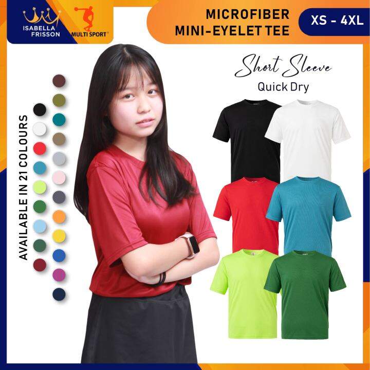 Arora Multisport Shor Sleeve T-Shirt Unisex Mini Eyelet Microfiber ...