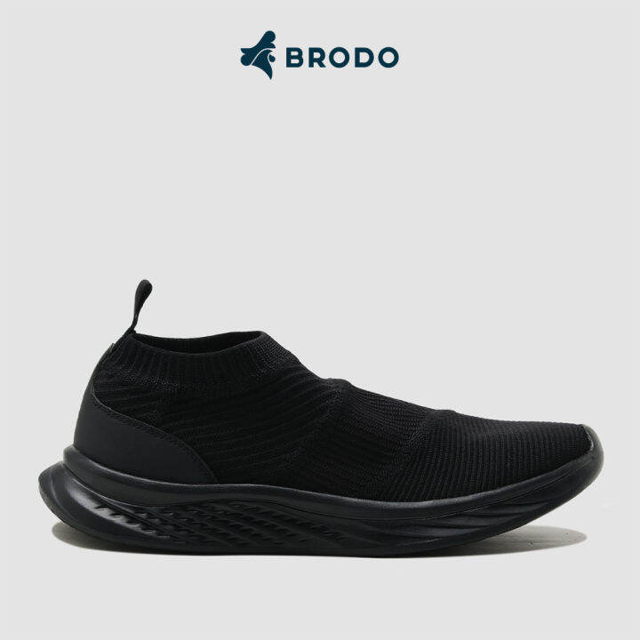 BRODO - Sneakers Active Husher Full Black | Lazada Indonesia