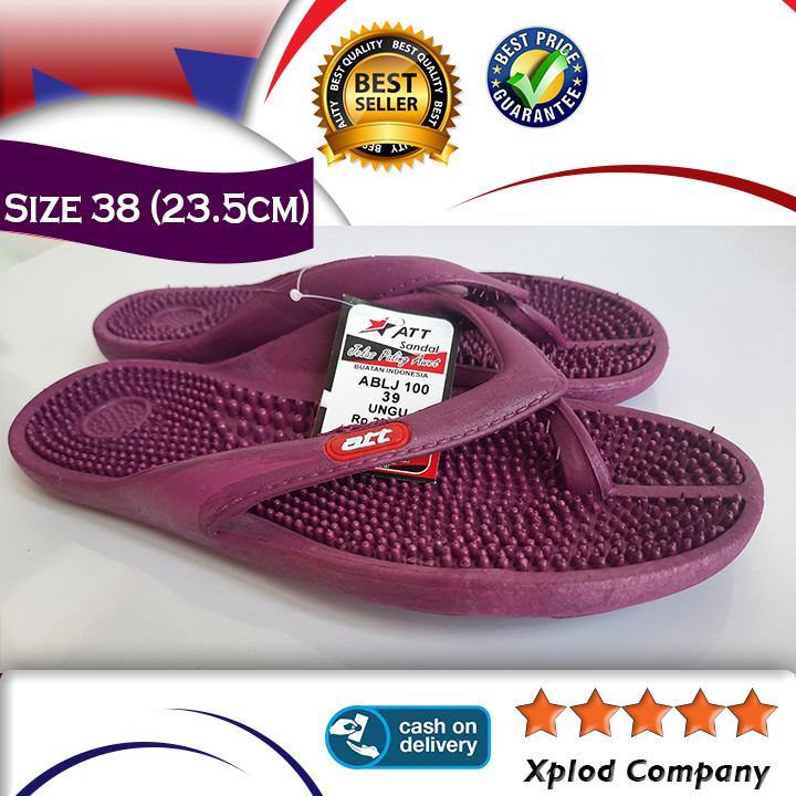 (SANDAL REFLEKSI) ATT 100 SENDAL KESEHATAN BERDURI UKURAN 38 | SENDAL ...