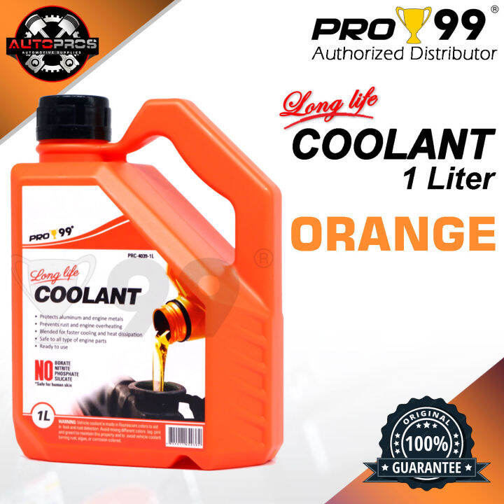 PRO 99 Long Life Radiator Coolant Orange 1 Liter READY TO USE | Lazada PH