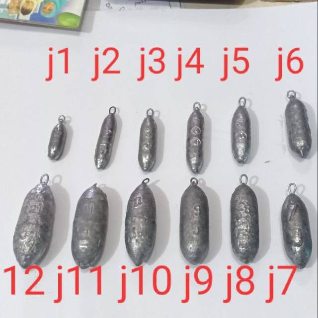 Jual Timah Pancing Per BIJI Model Jantung (Alias TIMAH J) | Lazada ...