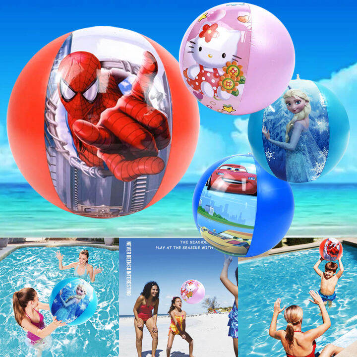 30cm Cartoon balloon Inflatable swimming pool water game balloon beach ...