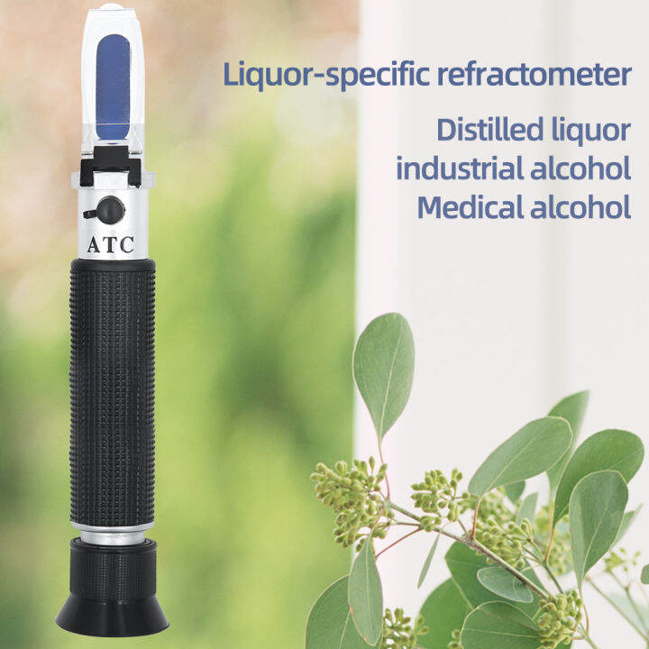 Alcohol Refractometer Handheld 0-80% ATC Spirits Tester Meter ...