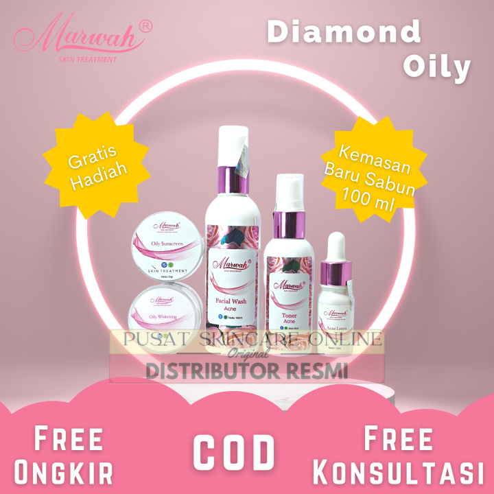 Marwah Paket Diamond Oily BPOM & Halal | Lazada Indonesia