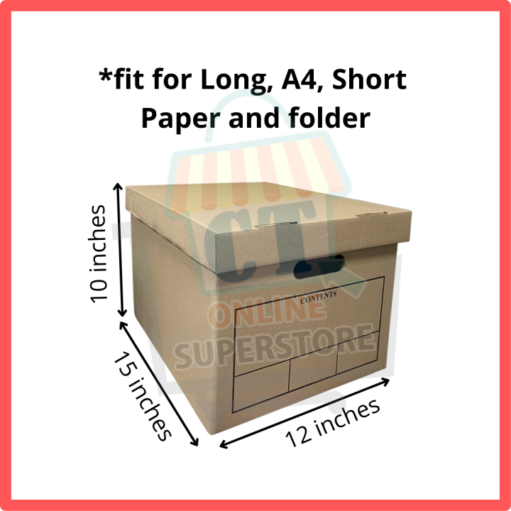 Smart Document Box with Cover (12W X 15L X 10H) | Lazada PH