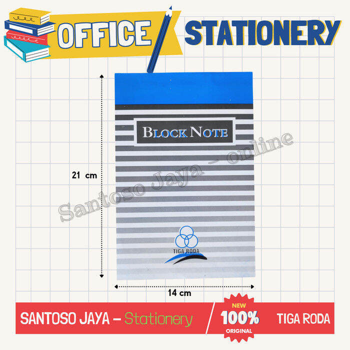 Block Note TIGA RODA Polos A5 - Writing Pad Tanpa Garis - Besar ...