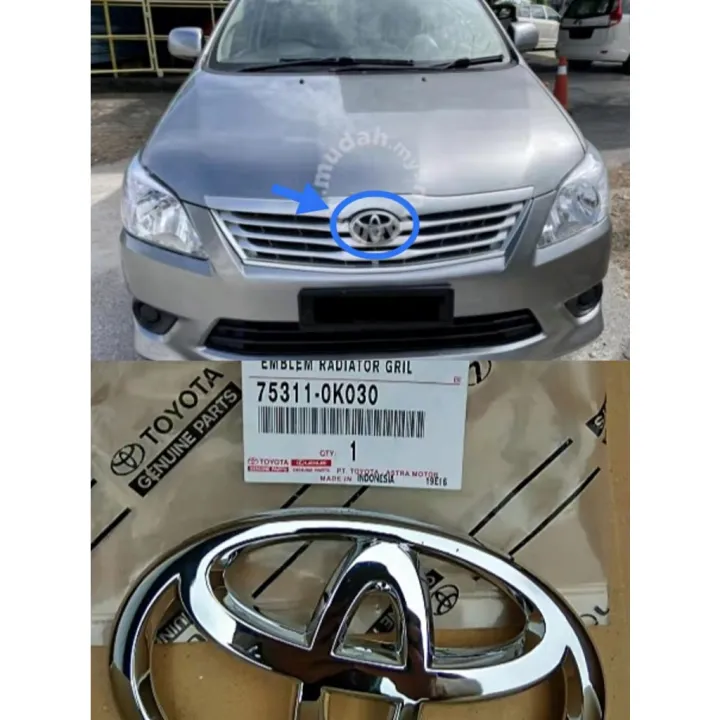 *ORIGINAL TOYOTA TGN40 INNOVA 2011-2014 FRONT GRILLE EMBLEM MARK/EMBLEM ...