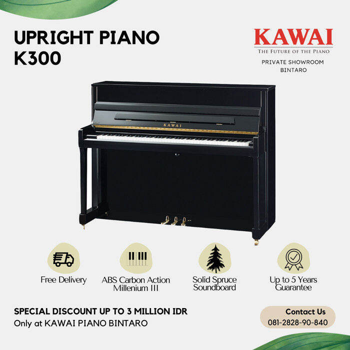 KAWAI K300 Upright Piano Authorized Dealer Resmi | Lazada Indonesia