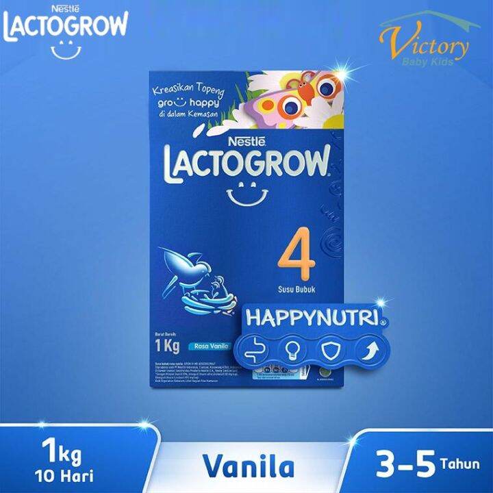Nestle Lactogrow 4 Susu Pertumbuhan Rasa Vanila 3-5 Tahun Box 1 Kg ...