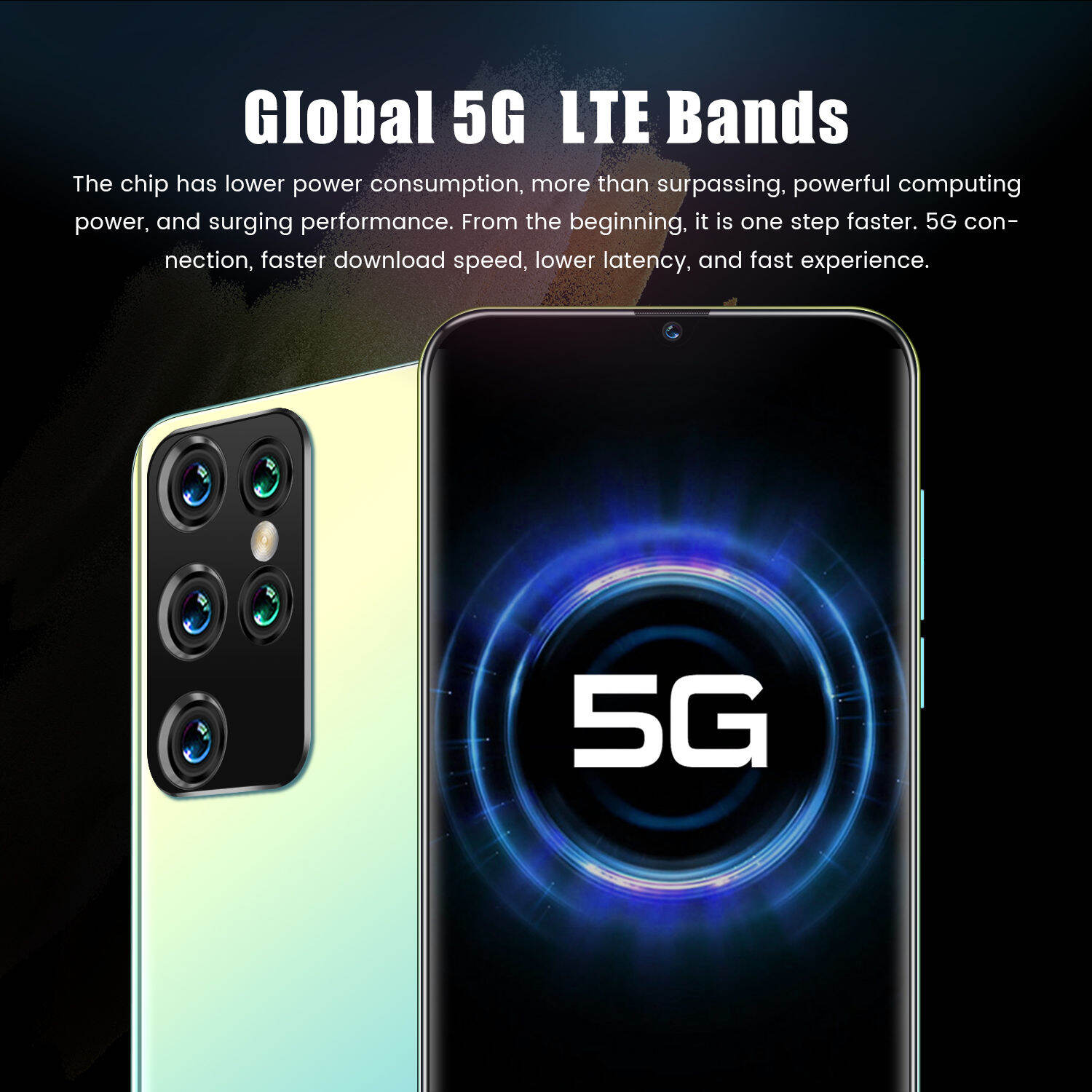 โทรศัพท์มือถือ OPPQ Rino9 Pro 5G Phantoms โทรศัพท์ 7.5“ HD+ รองรับแอป ...