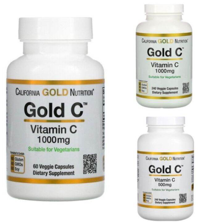 On Hand! California Gold C Vitamin C Gluten Free 500mg or 1000mg 60 and ...