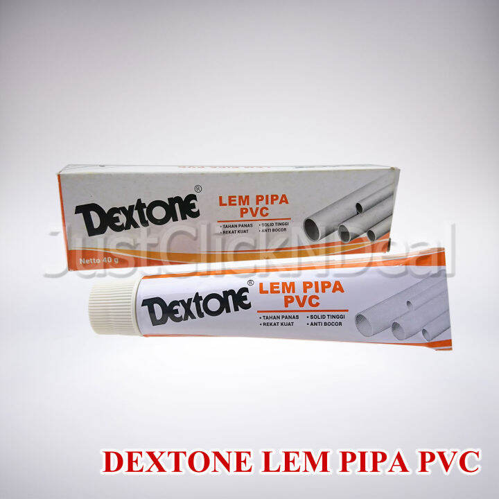 Lem Pipa Pralon Fitting PVC Dextone 40 gram Original | Lazada Indonesia