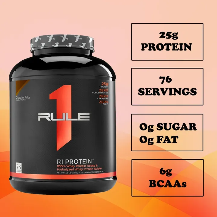 Rule 1 R1 Protein 100% Whey Hydrolyze Isolate 5lbs - Whey Protein ...