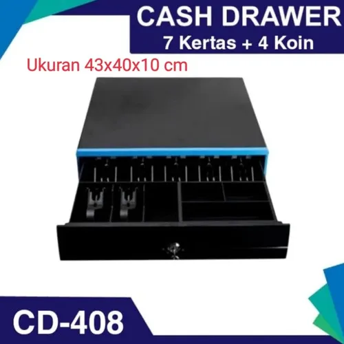 CASH DRAWER LACI UANG KASIR IWARE CD408 RJ11 CD-408 7 slot uang 4 slot ...