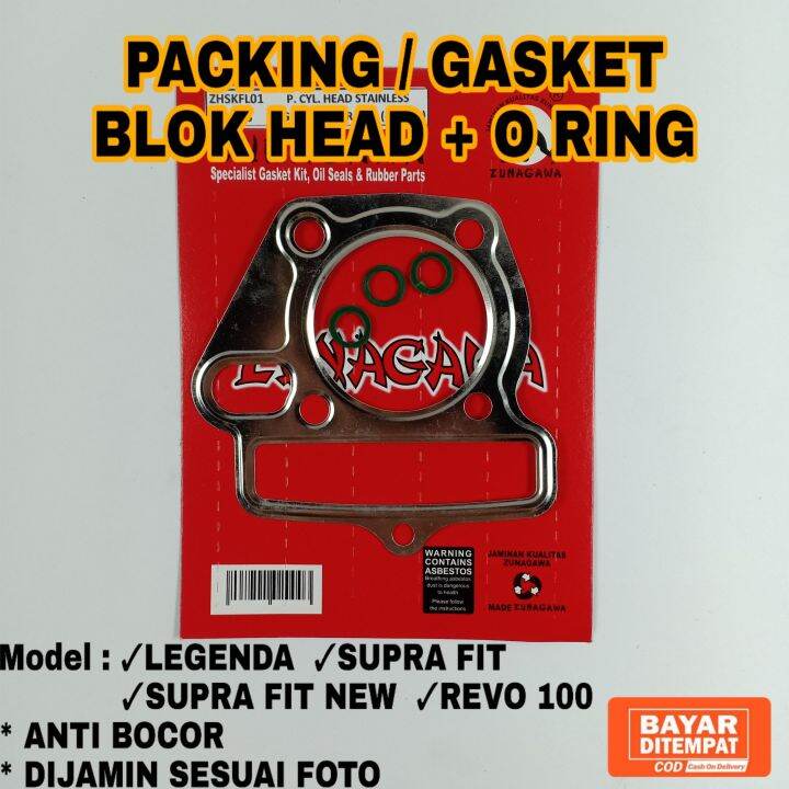 paking gasket packing blok head atas legenda supra fit new revo 100 | Lazada Indonesia