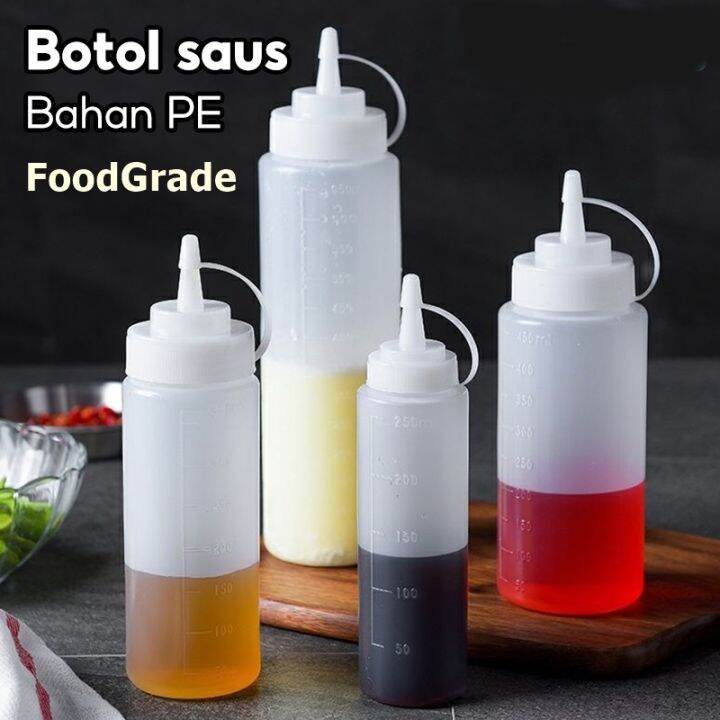 Botol Saus Saos Botol Sauce Mayonaise Kecap Cuka Dengan Angka Takaran ...