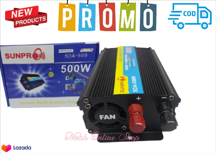 Power Inverter Sunpro 500w 12v-24v - Inverter Mobil 500w / Inverter ...