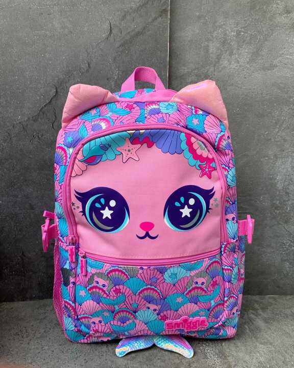 SMIGGLE ATTACH CLASSIC BACKPACK HI THERE CAT PINK - TAS RANSEL SMIGGLE ...