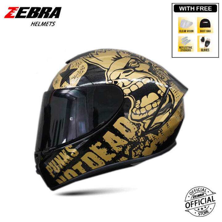 zebra 152 Helmet motorcycle full face smoke visor full helmets man and ...
