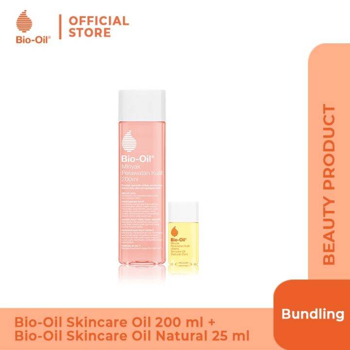 Bio Oil 200ml + Bio Oil - Skincare Oil Natural 25ml | Lazada Indonesia