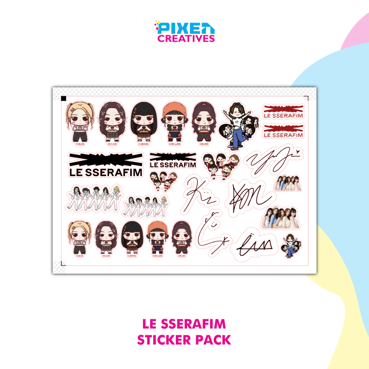 LE SSERAFIM Sticker Pack Vinyl Laminated | Lazada PH