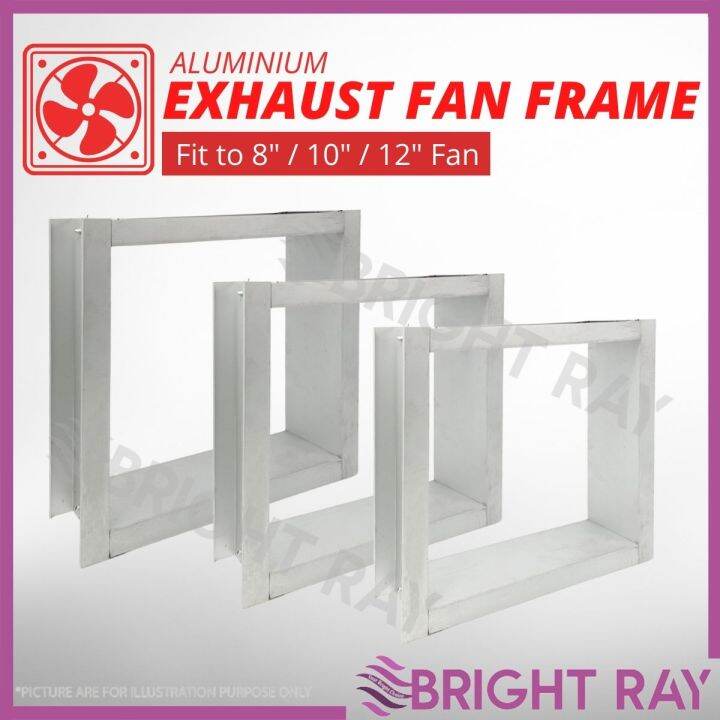 8” / 10” / 12” Aluminium Exhaust Fan Frame Square Bingkai Kipas Ekzos ...