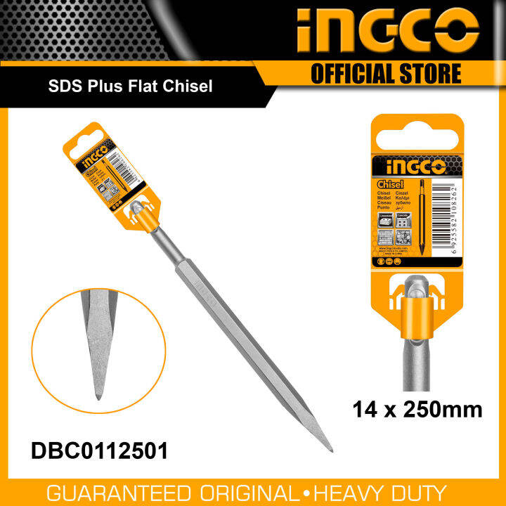 Ingco SDS Plus Chisel 14x250mm Pointed DBC0112501 | Flat DBC0122501 ...
