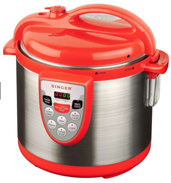 Singer PC602 Electiric Pressure & Normal Cooker 6.0L free 1 Stainless ...