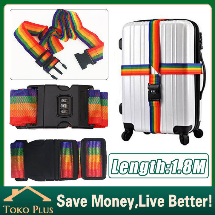 Sabuk Koper Luggage Strap Belt Travel Rainbow Sabuk Kunci Tali Koper ...