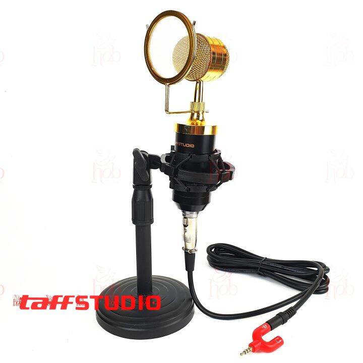TaffSTUDIO BM8000 Condenser BM 8000 Microphone with Stand Mic Meja Mic ...