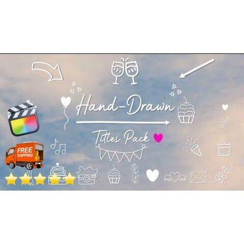 Hand Drawn titles Pack . Final Cut Pro X FCPX plugin wedding effects ...