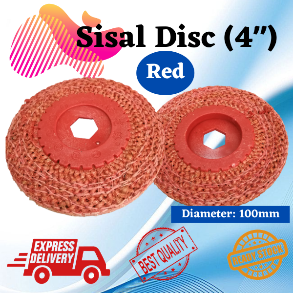 Red Sisal Buff Wheel Polishing Wheel for angel grinder tool 4 inch ...