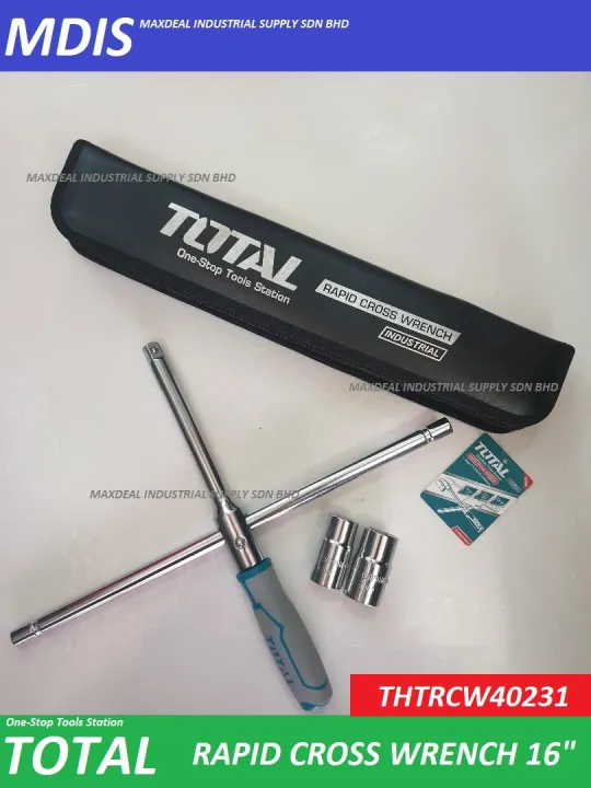 TOTAL THTRCW40231 Heavy Duty 16" Rapid Cross Wrench / Spanar Tayar ...