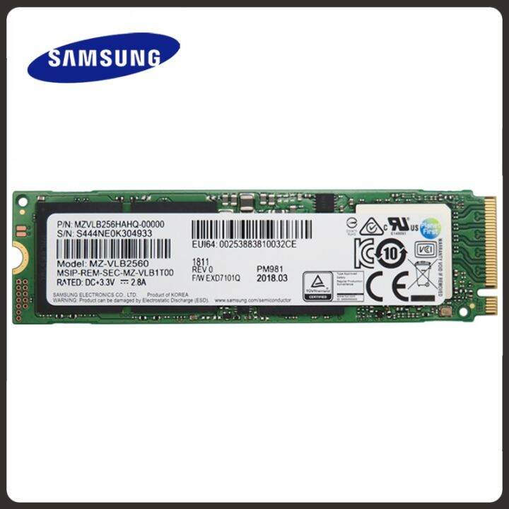 SAMSUNG M.2 SSD 1TB PM981 256GB 512GB Solid State Hard Disk PCIe 3.0 x4 ...