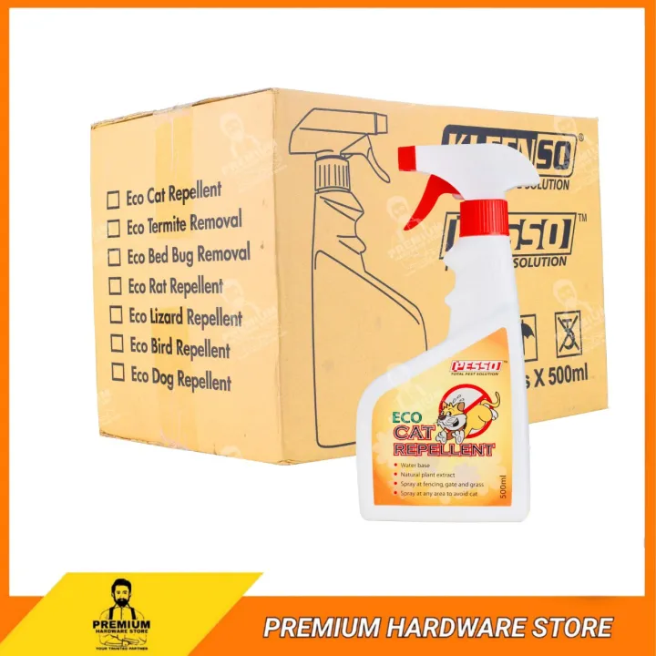 KLEENSO PESSO Eco Cat Repellent 500ML (12 Bottles/Box) Natural Anti ...