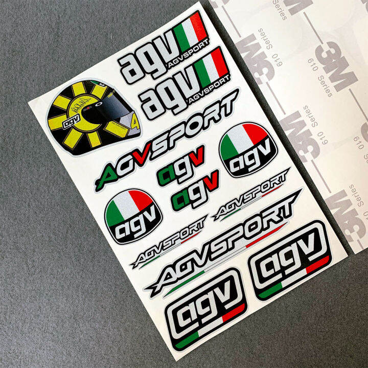 3M Reflective AGV Logo Car Motorcycle Whole SET Sticker Decals for HNJ ...