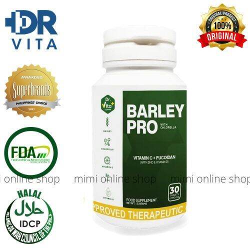 100% AUTHENTIC DR. VITA BARLEY PRO WITH CHLORELLA (30 TABLETS) | Lazada PH