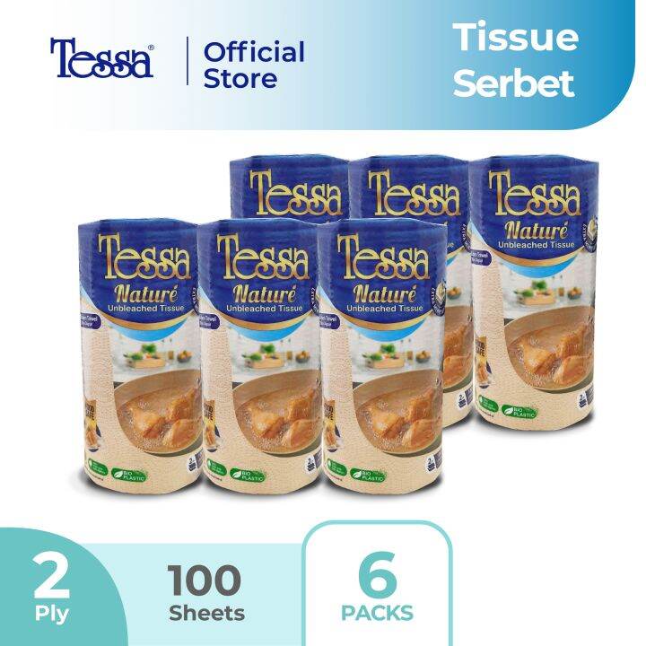 Tissue Tessa Nature Towel Roll 100s 2p - 6 packs | Lazada Indonesia