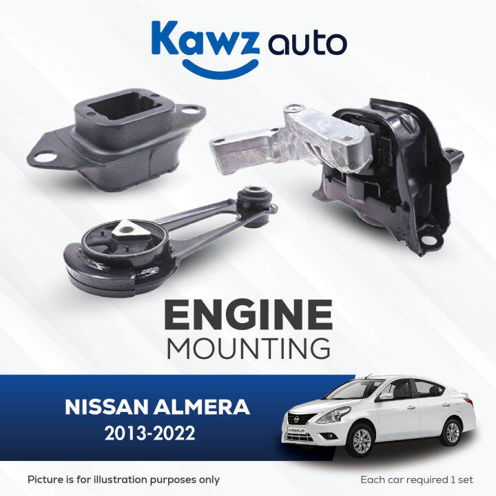 KAWZ NISSAN ALMERA N17 (2013-2022) ENGINE MOUNTING - [SET] | Lazada