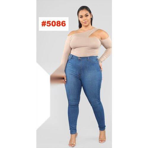 #5086 HIGHWAIST DENIM AUGUST PLUS SIZE Maong pants Strechable（30-40） | Lazada PH