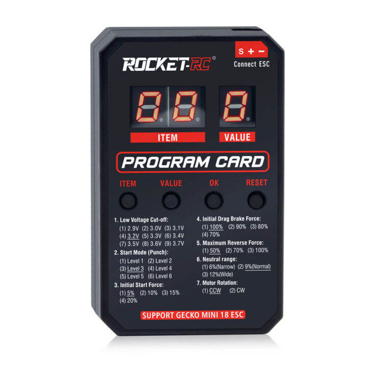 Surpass Hobby ROCKET LED Program Card for Rock Crawler Gecko Series ...