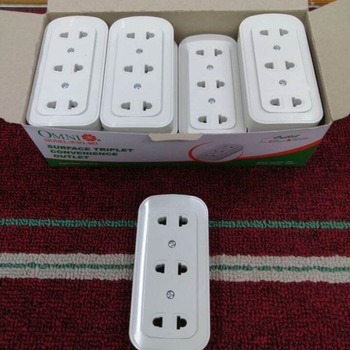 Omni Surface Type Convenience Outlet 3gang 1 box (12pcs) WSO-003 ...