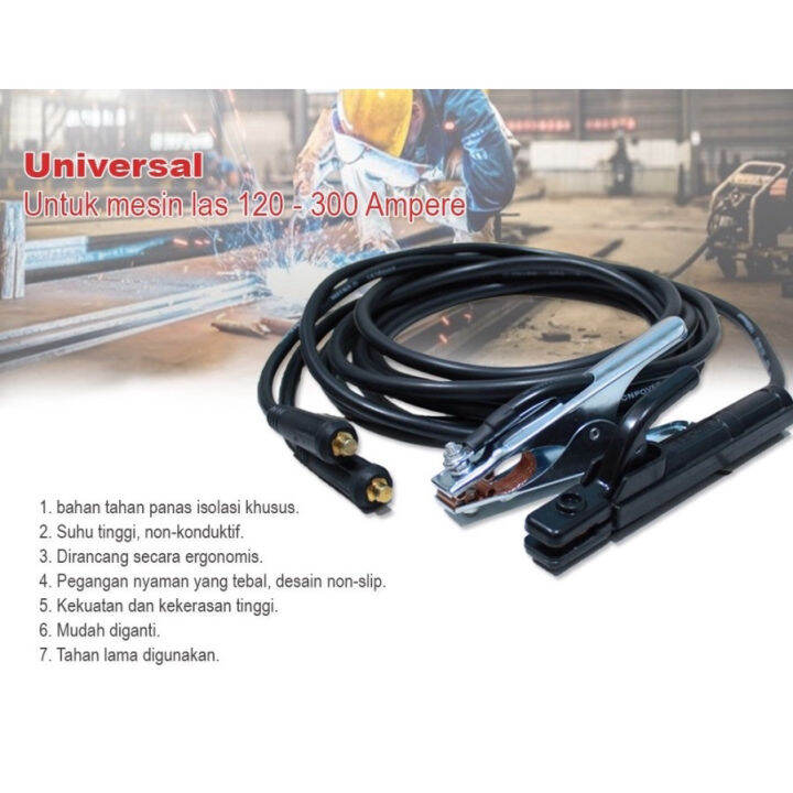 PAKET SET tang las & tang masa & kabel 5meter stang las listrik - 2 ...